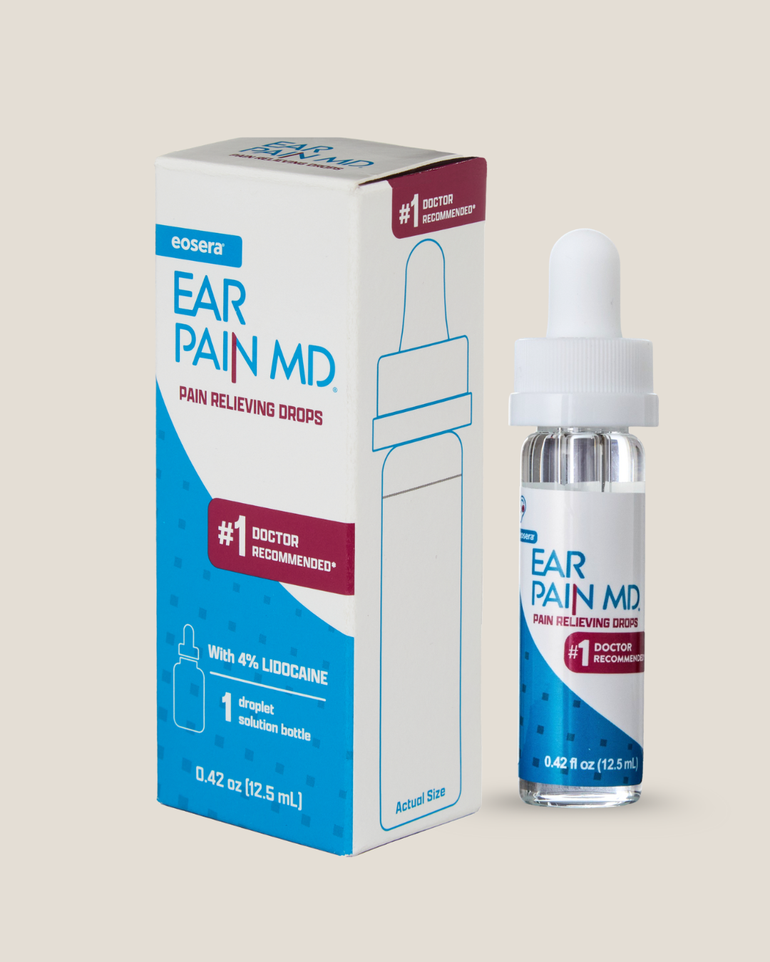 eosera® EAR PAIN MD®, Fast Ear Pain Drops, Max Relief with Lidocaine