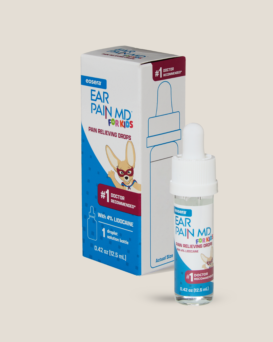 eosera EAR PAIN MD for Kids - Pain Relieving Drops with Lidocaine, Age ...