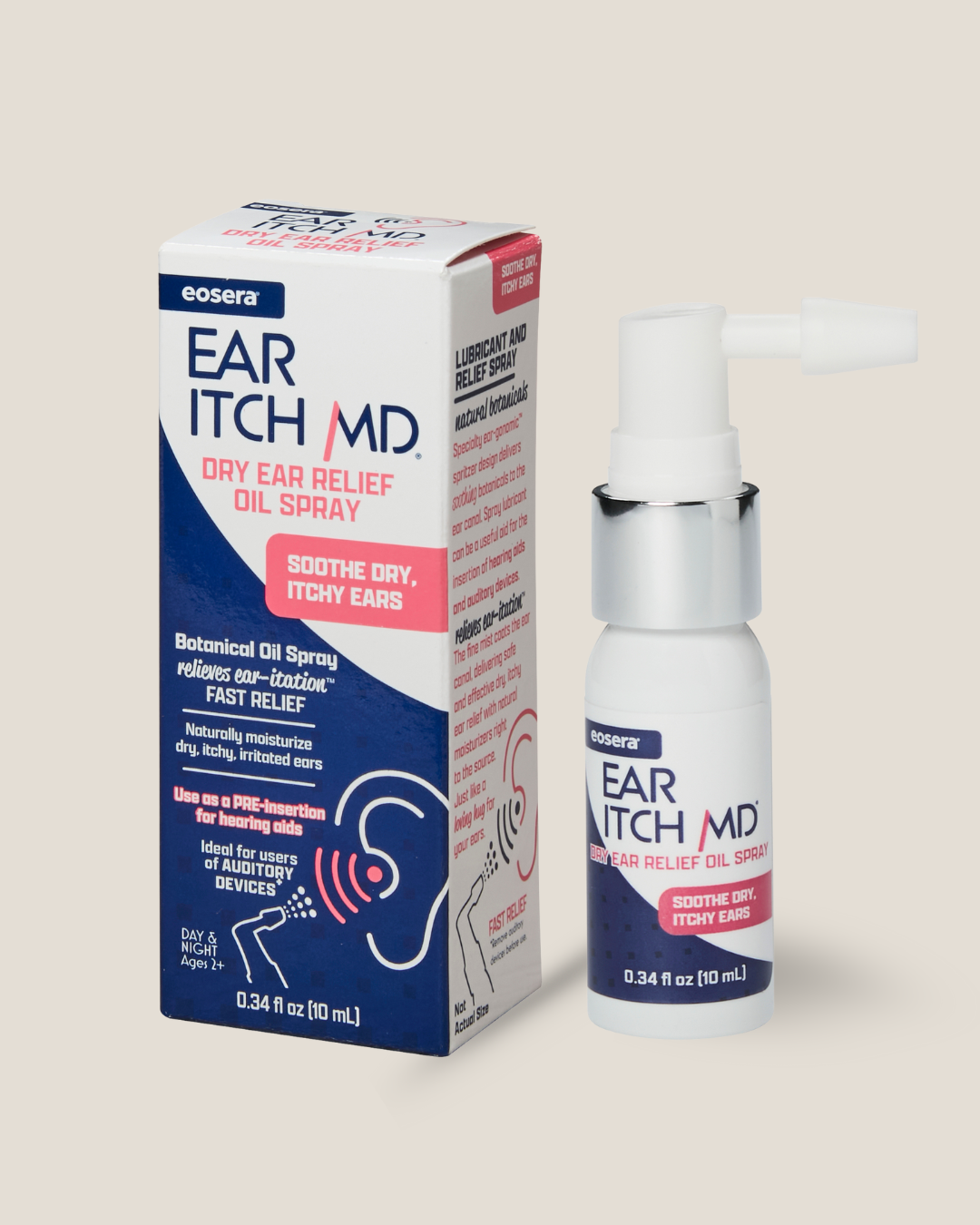 eosera® EAR ITCH MD - Dry, Itchy Ear Calming Oil Spray. 10 mL
